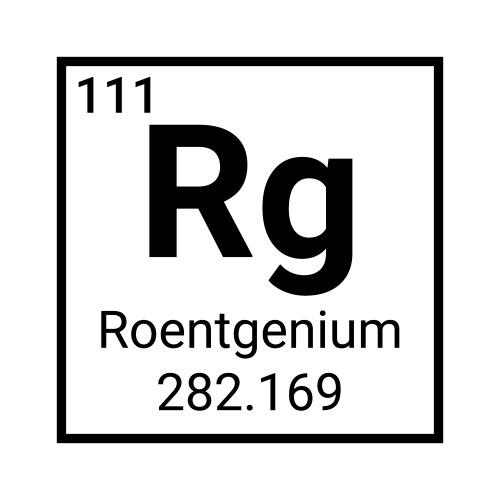 Roentgenium chemical atom element mendeleev Vector Image