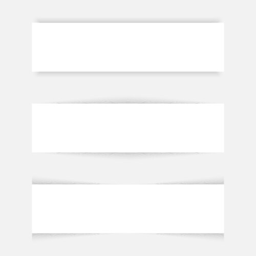 Shadow paper template effect set transparent Vector Image