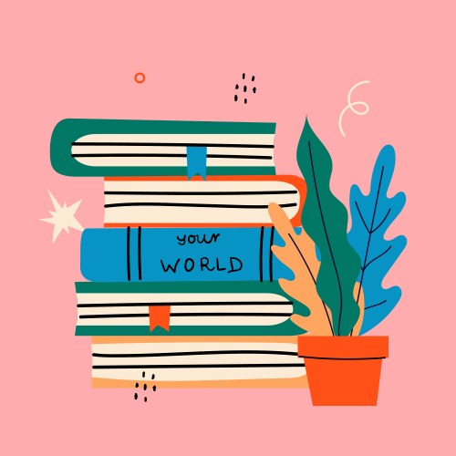 World book day graphics - week events modern Vector Image