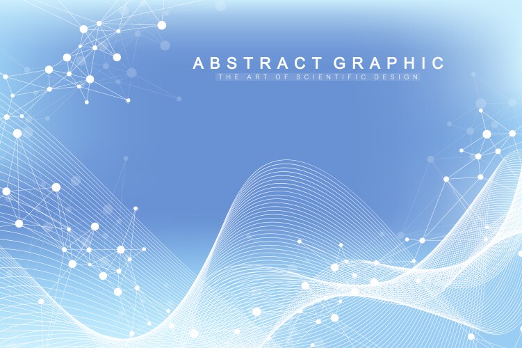 Big Genomic Data Visualization Dna Helix Vector Image
