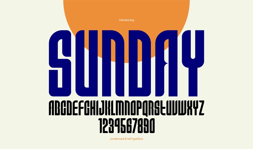 Bold simple sans serif display font for logos Vector Image