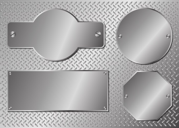 Golden name plate collection Royalty Free Vector Image