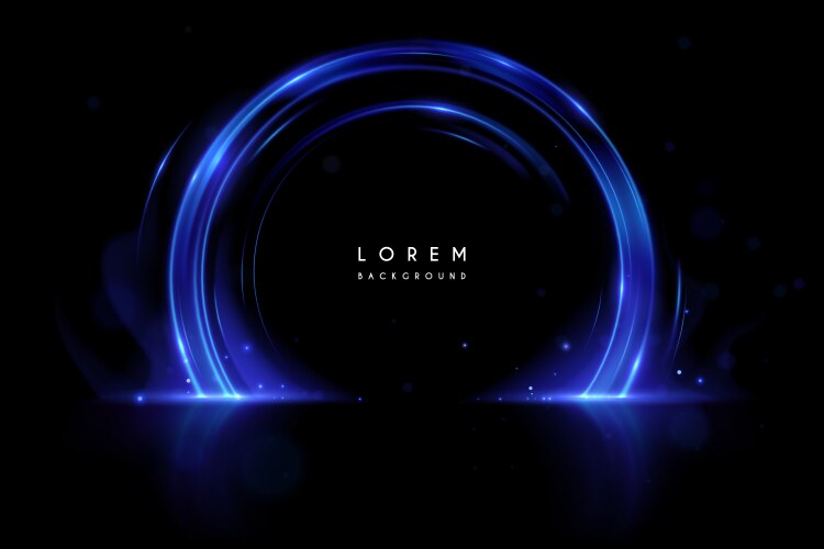 Circle frame with golden bokeh effect Royalty Free Vector