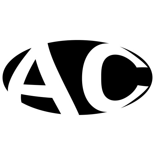 Logo ac icon sign two interlaced letters a c Vector Image