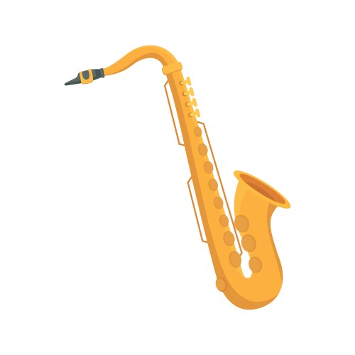 Alto saxophone cartoon Royalty Free Vector Image