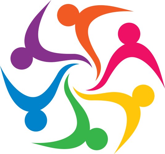 Teamwork logo Royalty Free Vector Image - VectorStock