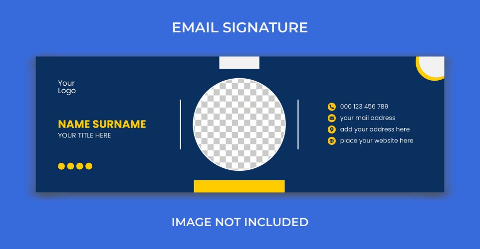 Email signature template or cover banner design Vector Image