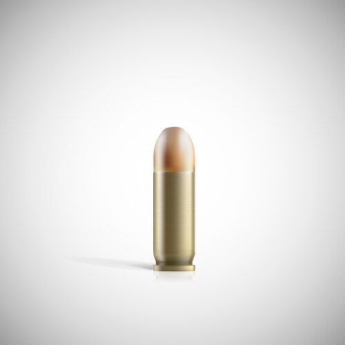 9mm bullet outline silhouette pistol ammo Vector Image