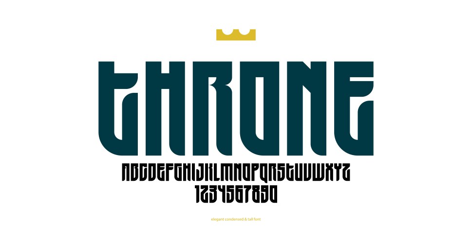 Bold simple sans serif elegant display font Vector Image