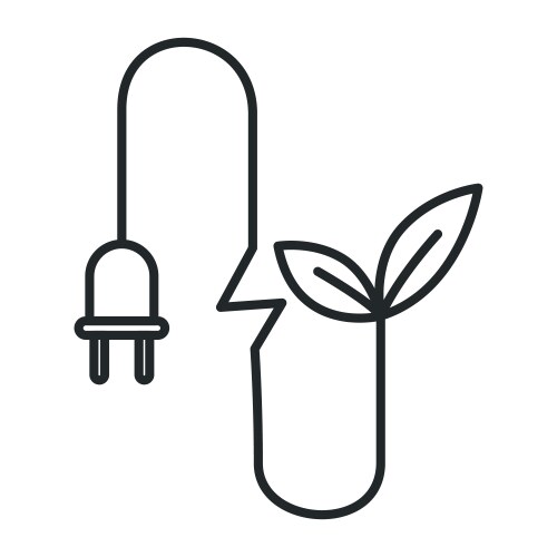 Ecology line art icon nature and environment Vector Image