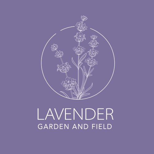 Lavender flower logo floral design label Vector Image