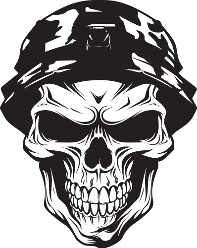 Skull reconnaissance battalion logo graphics Vector Image