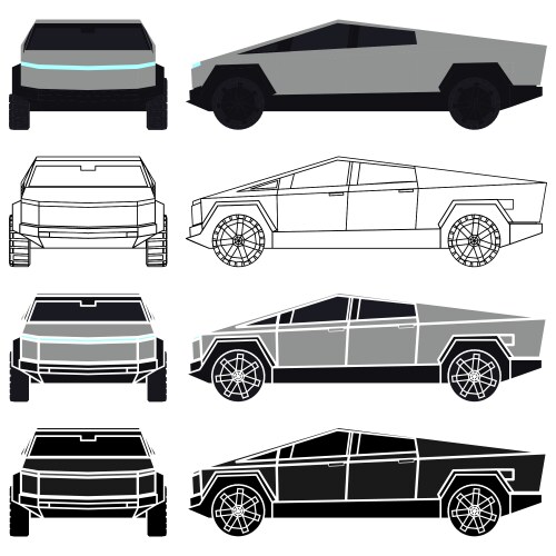 Cybertruck Vector Images (12)