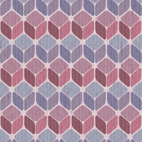 Cross hatch cube isometric shapes seamless Vector Image