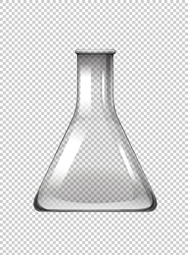 Glass beaker used in sciene lab Royalty Free Vector Image