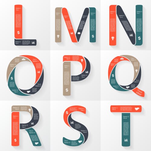 Collage letters Royalty Free Vector Image - VectorStock