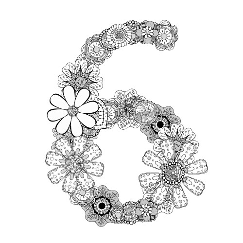 Hand Number 6 Vector Images (over 490)