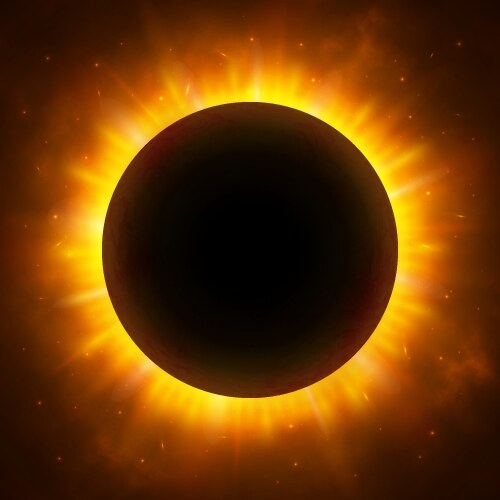 Total solar eclipse Royalty Free Vector Image - VectorStock