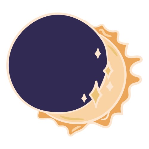 Eclipse cut out Royalty Free Vector Image - VectorStock