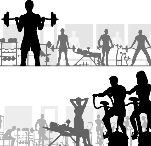 Gym foreground Royalty Free Vector Image - VectorStock