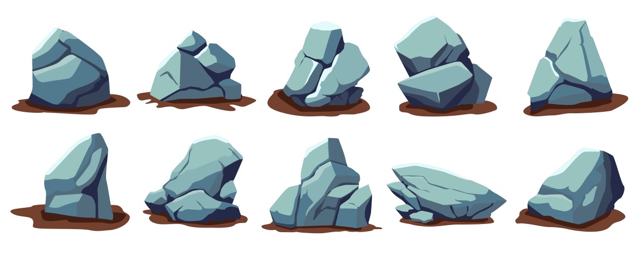 Giant rock large boulder Royalty Free Vector Image