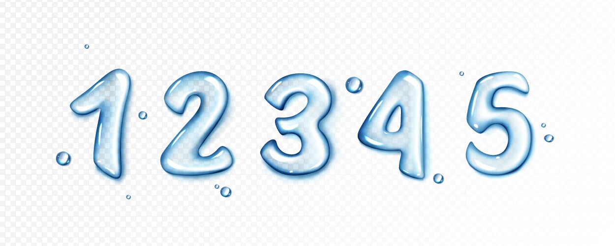 Eco bubble numbers Royalty Free Vector Image - VectorStock