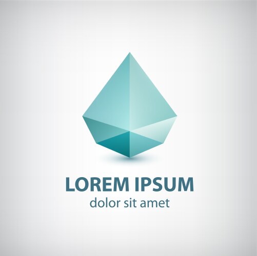 Gold diamond isolated Royalty Free Vector Image