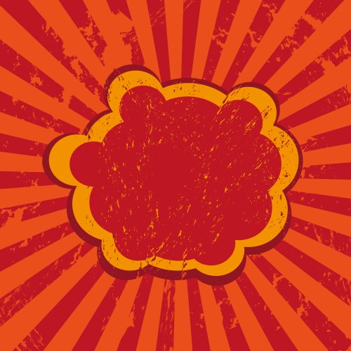 Colorful stylistic explosion boom word radiant Vector Image