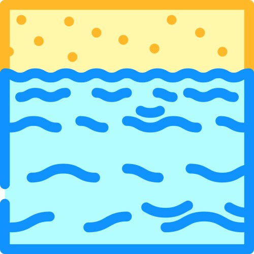 Floating platform tidal power color icon Vector Image