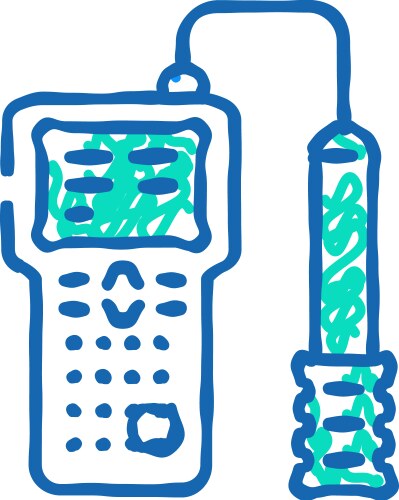 Groundwater sampling hydrogeologist icon doodle Vector Image