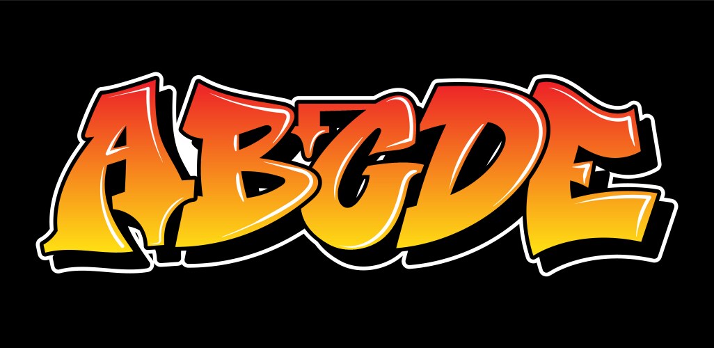 Abstract word dance graffiti style font lettering Vector Image