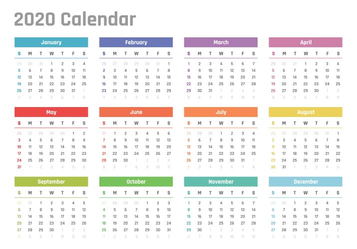 2023 year calendar isolated on white background Vector Image