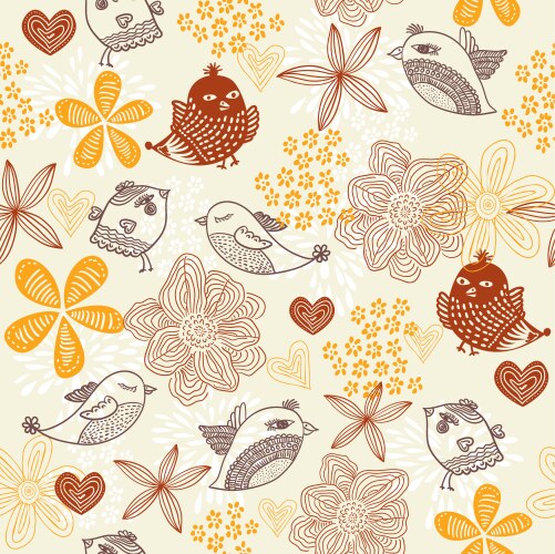 Love birds background Royalty Free Vector Image