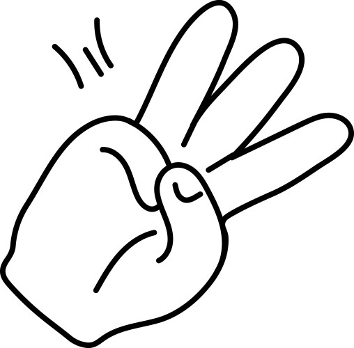 Three sign Royalty Free Vector Image - VectorStock