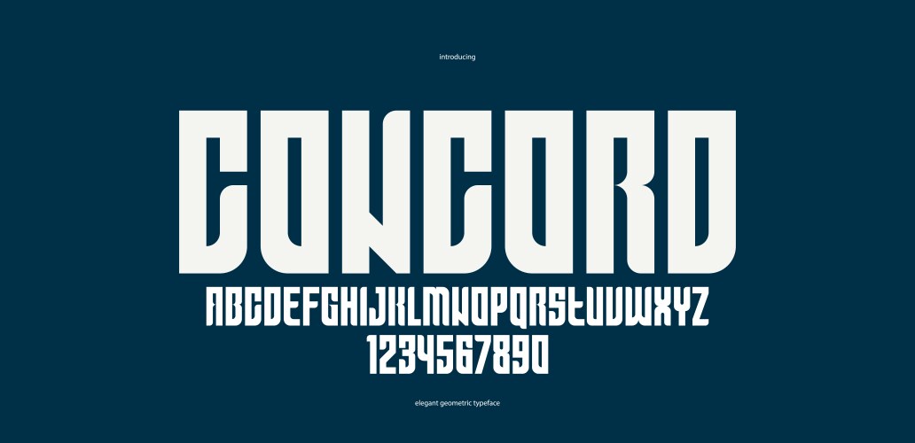 Bold simple sans serif display font for logos Vector Image