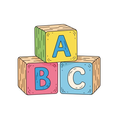 Alphabet Wood Block Clip Art Alphabet Blocks Nursery Block Letters