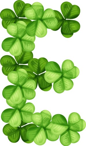 Letter l clover ornament Royalty Free Vector Image