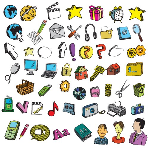 22 comic icons Royalty Free Vector Image - VectorStock