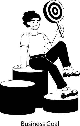 Setting goal Royalty Free Vector Image - VectorStock