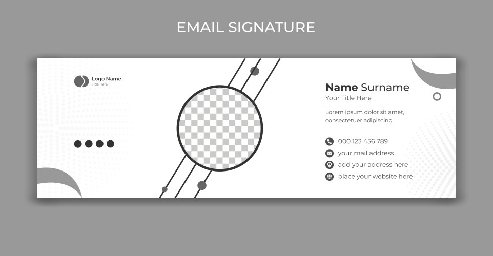 Email signature template or cover banner design Vector Image