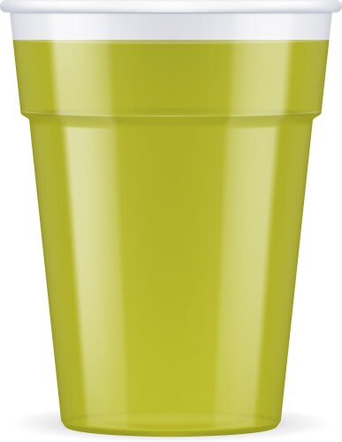 Red plastic cup mockup disposable container Vector Image