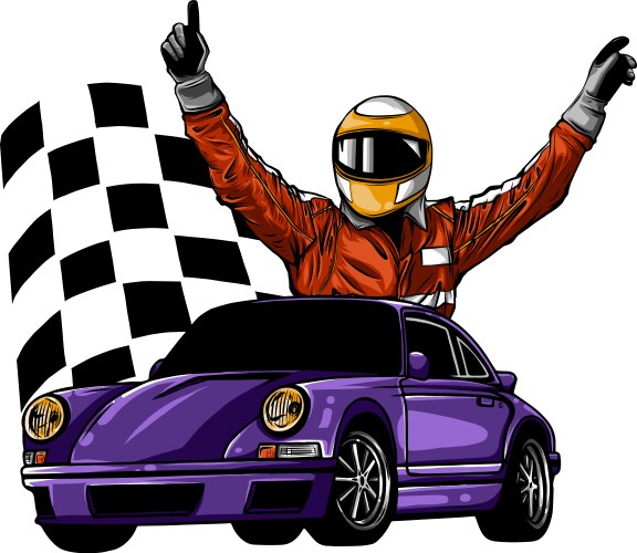 A race car driver Royalty Free Vector Image - VectorStock