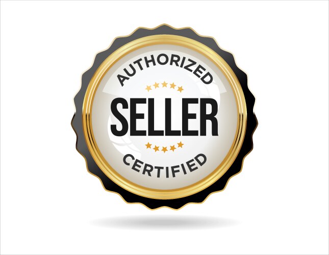 Authorized stamp logo sign sticker watermark Vector Image