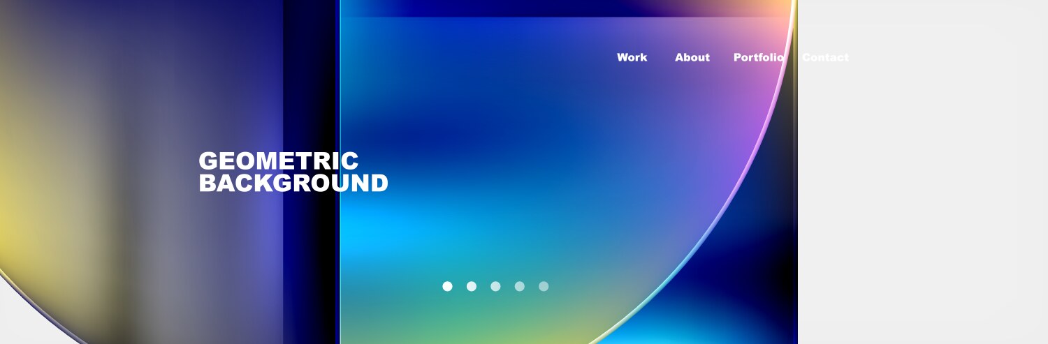 Circle triangle geometric web site page template Vector Image