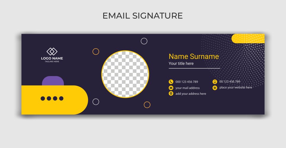 Email signature template or cover banner design Vector Image