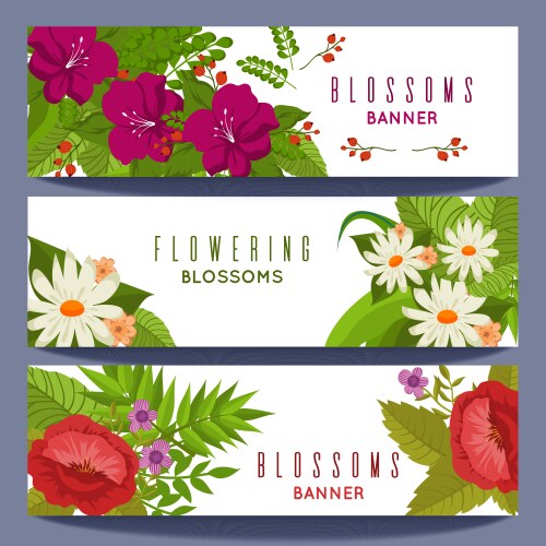 Floral banners Royalty Free Vector Image - VectorStock