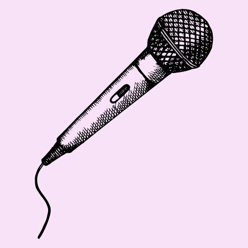 Karaoke microphone Royalty Free Vector Image - VectorStock