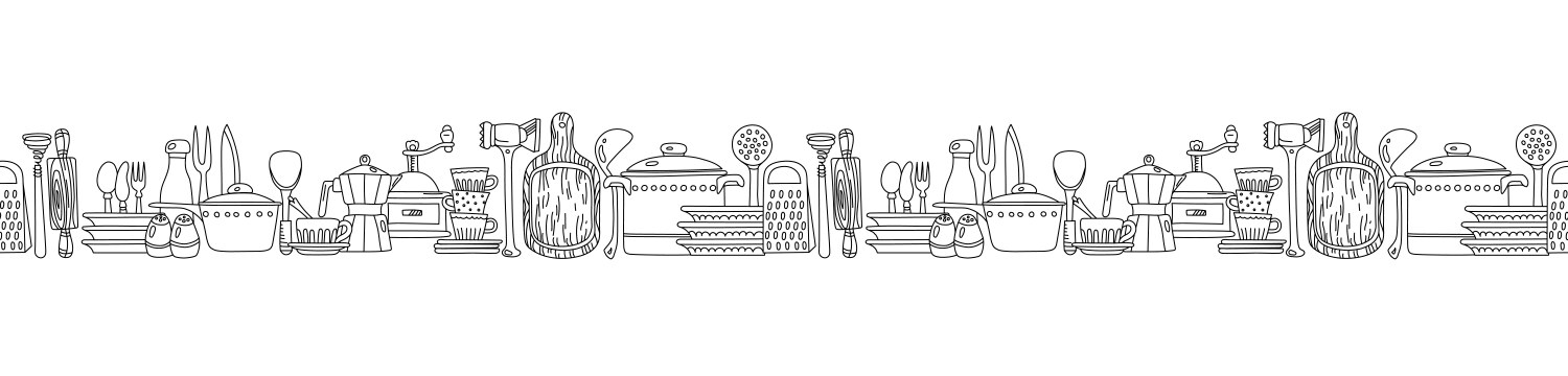 Kitchen Utensils Border Vector Images (over 620)