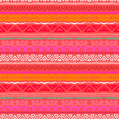 Striped ethnic pattern in vibrant blue and green Vector Image