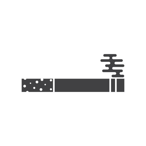 Cigarette icon in flat style smoking on isolated Vector Image